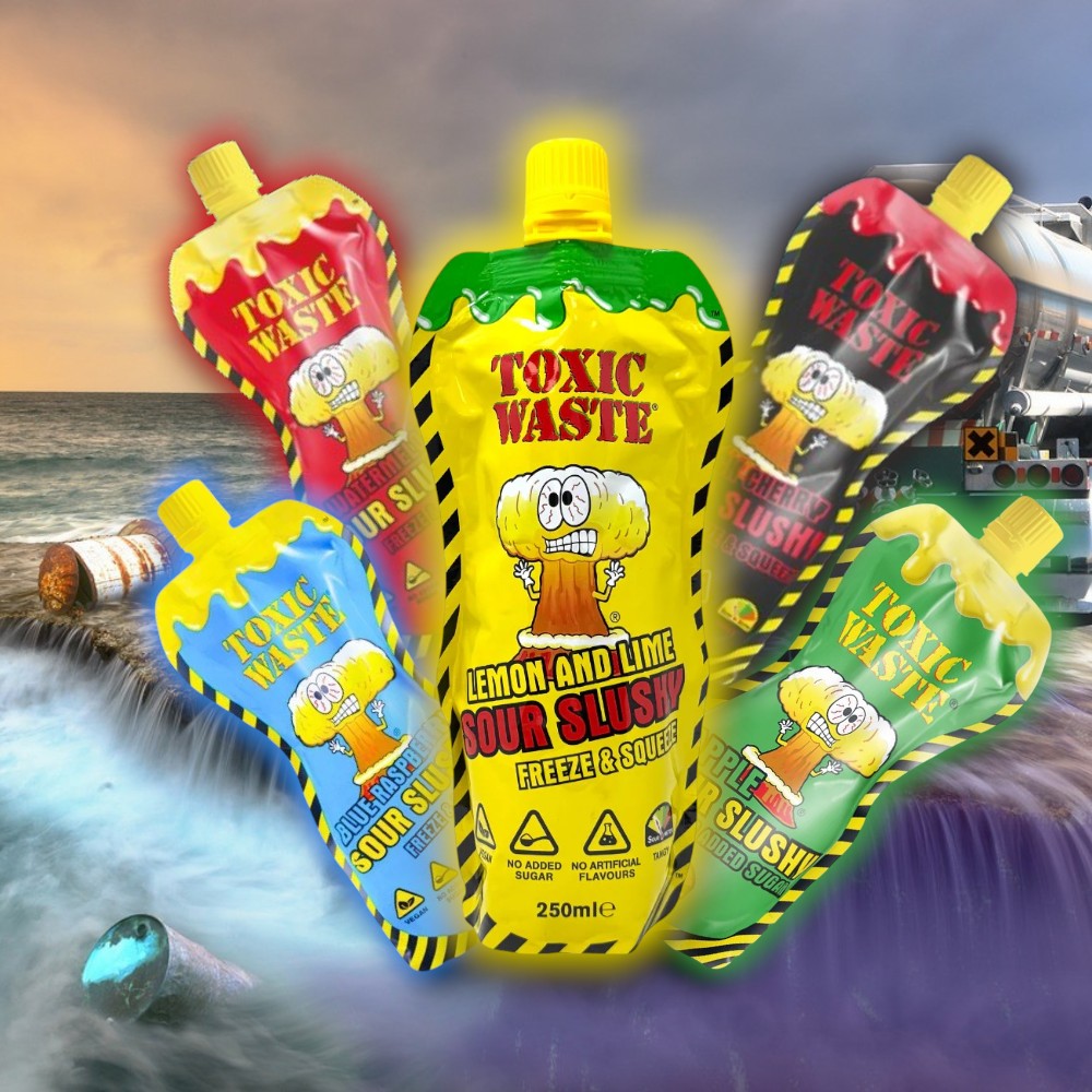 ️ Toxic Waste Slushy Pouches — Freeze & Squeeze the Sour! – YEG EXOTIC
